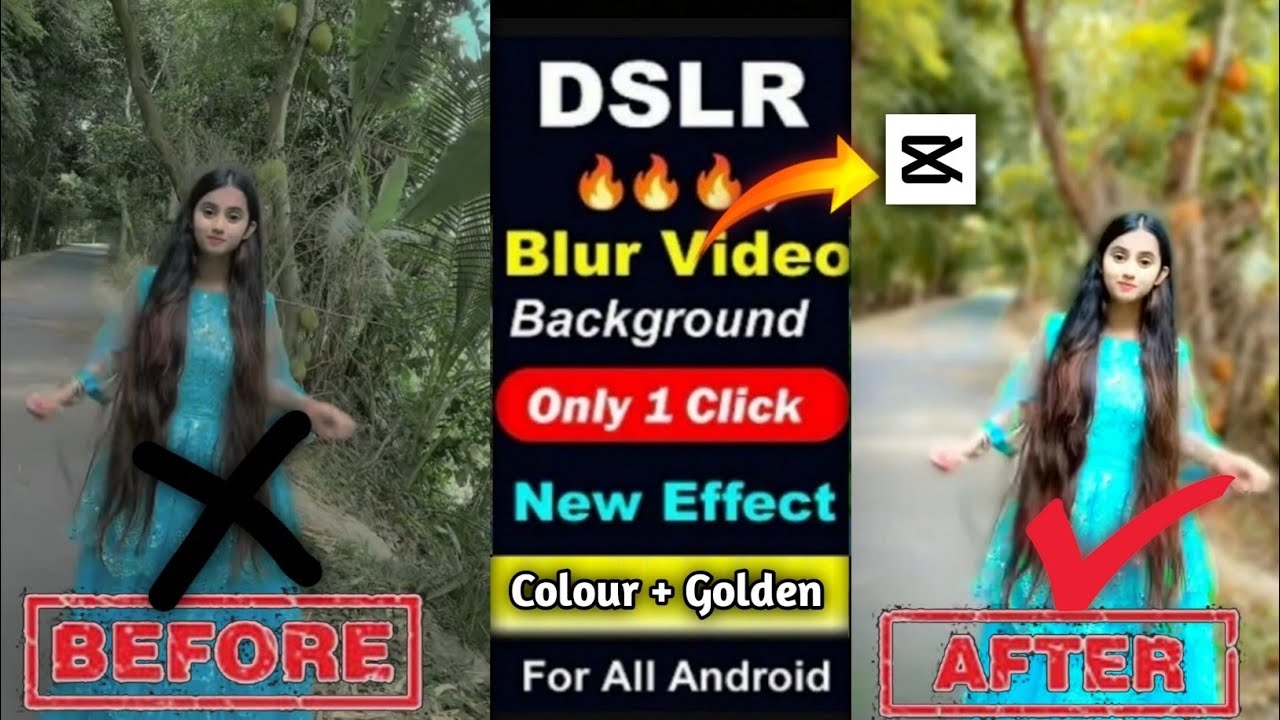 DSLR Blur Video Background + New Golden Effect । Blur + Color Grading ...