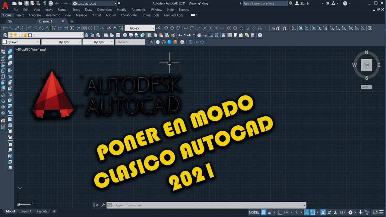 COMO PONER MODO CLASICO AUTOCAD 2021 - YouTube