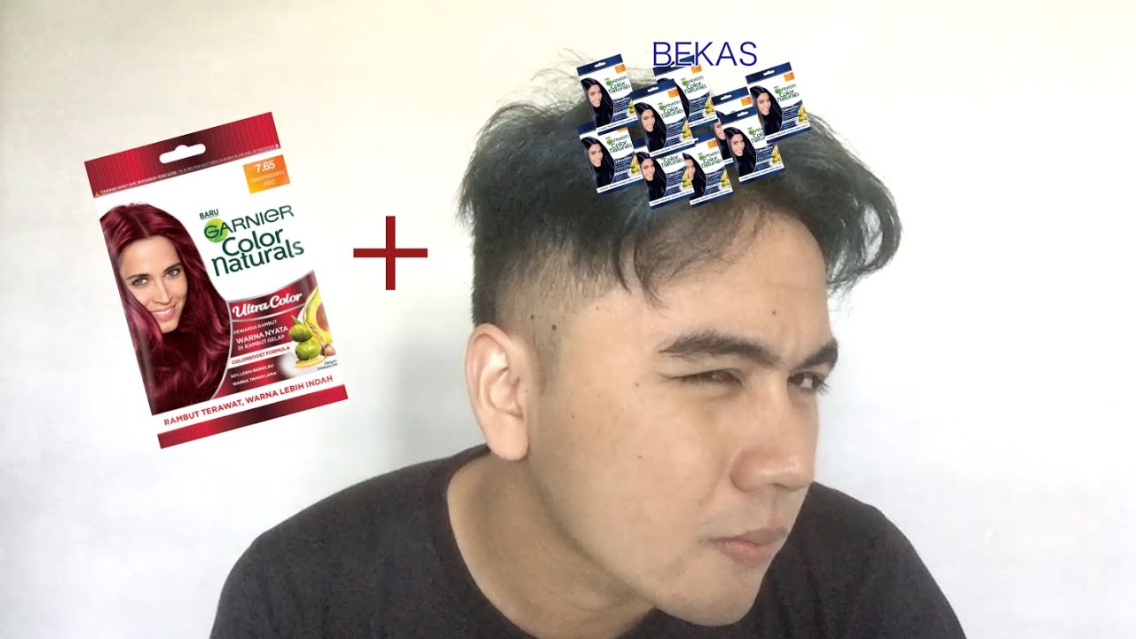 [TUTORIAL] Cat Rambut tanpa Bleacing warna Merah | Garnier Color ...
