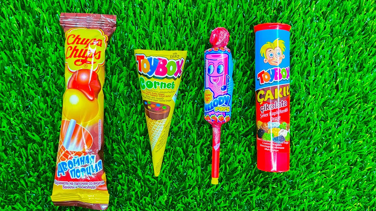 Satisfying Asmr Lollipops candy and chocolate Opening video Yummy candy ...