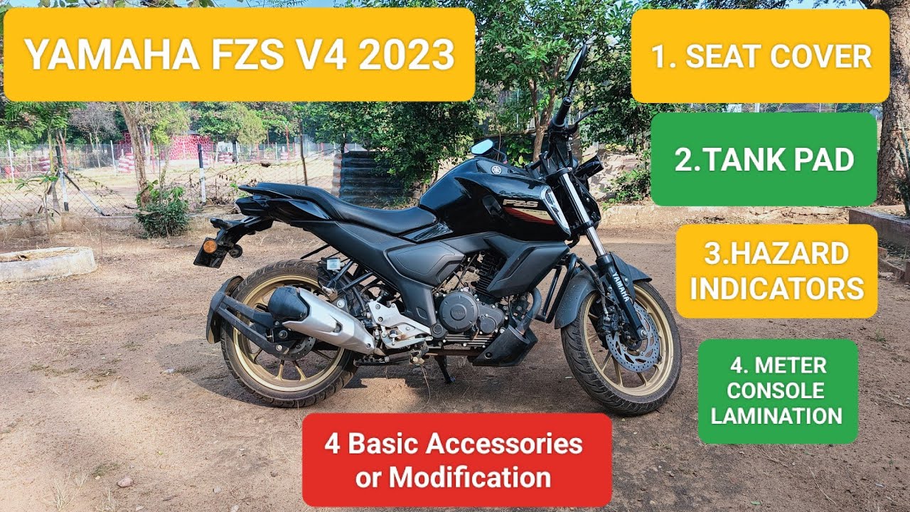 Yamaha fzs v4 2023 Accessories , Modification, Advantages ...