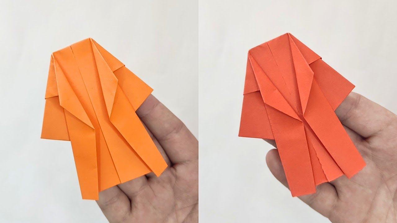 Easy origami COAT | How to make a paper coat - YouTube