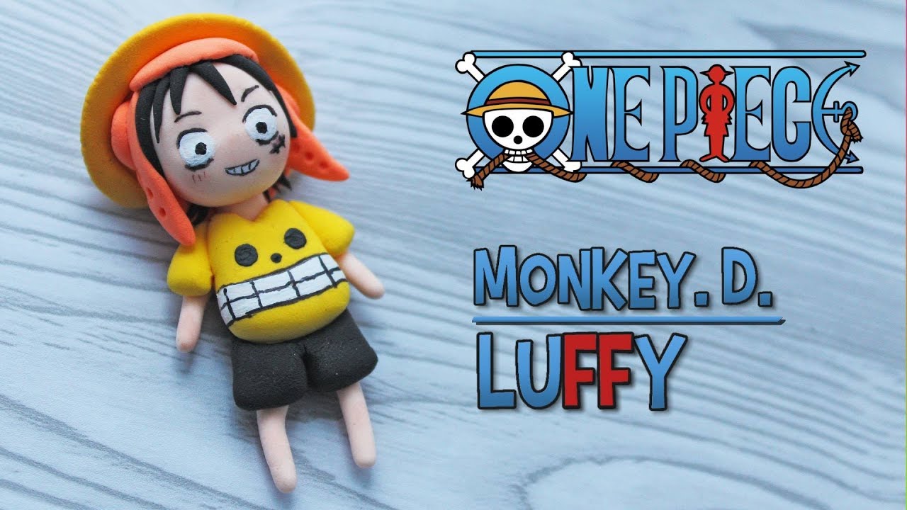 ONE PIECE LUFFY POLYMER CLAY TUTORIAL FIGURINE ☠ ВАН ПИС ЛУФФИ - YouTube
