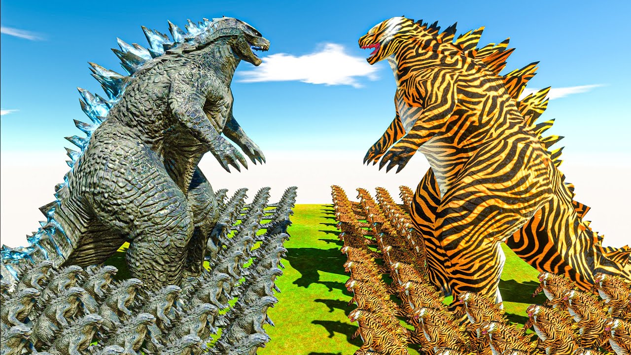 Epic Godzilla War - Growing Legendary Godzilla 2014 VS Tiger Godzilla ...
