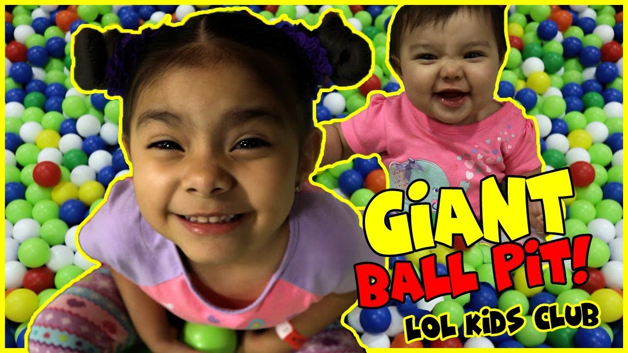 GIANT BALL PIT! LOL Kids Indoor Playground | Fun Slides Colors Games ...