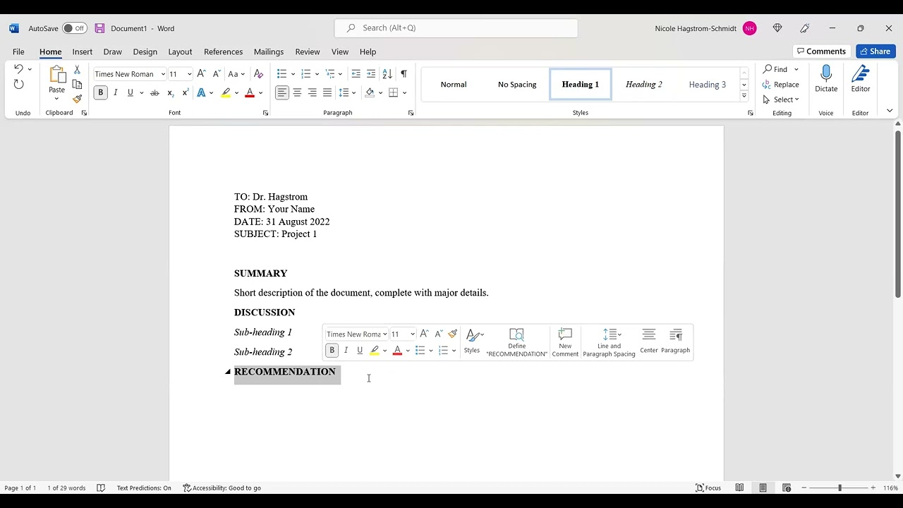 How To Create Headings In Word YouTube How To Create Headings In Word YouTube