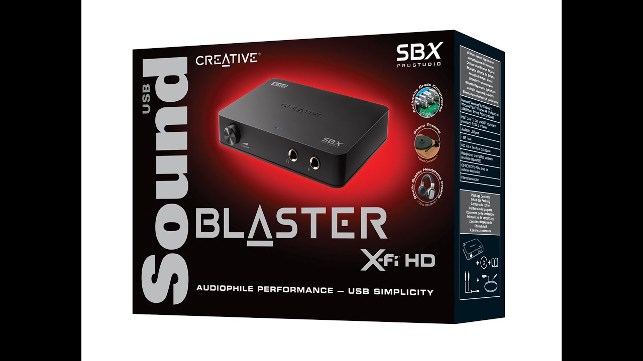 Creative Sound Blaster X-Fi HD USB 05.08.2023 - YouTube