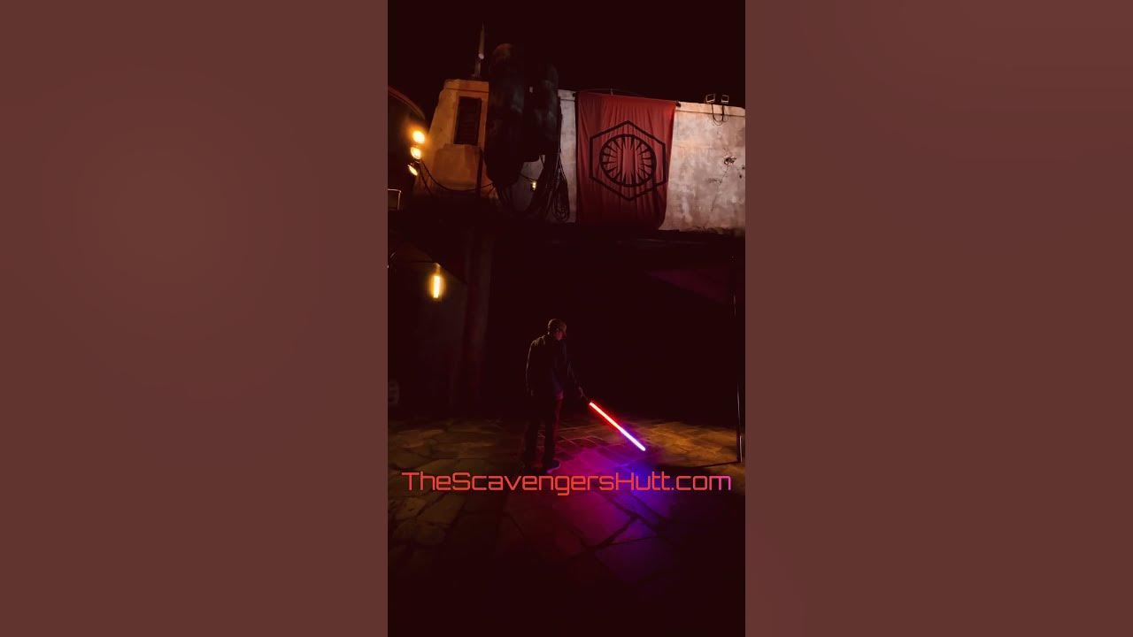 Bleeding Kyber Crystal in Front of a First Order Banner - YouTube