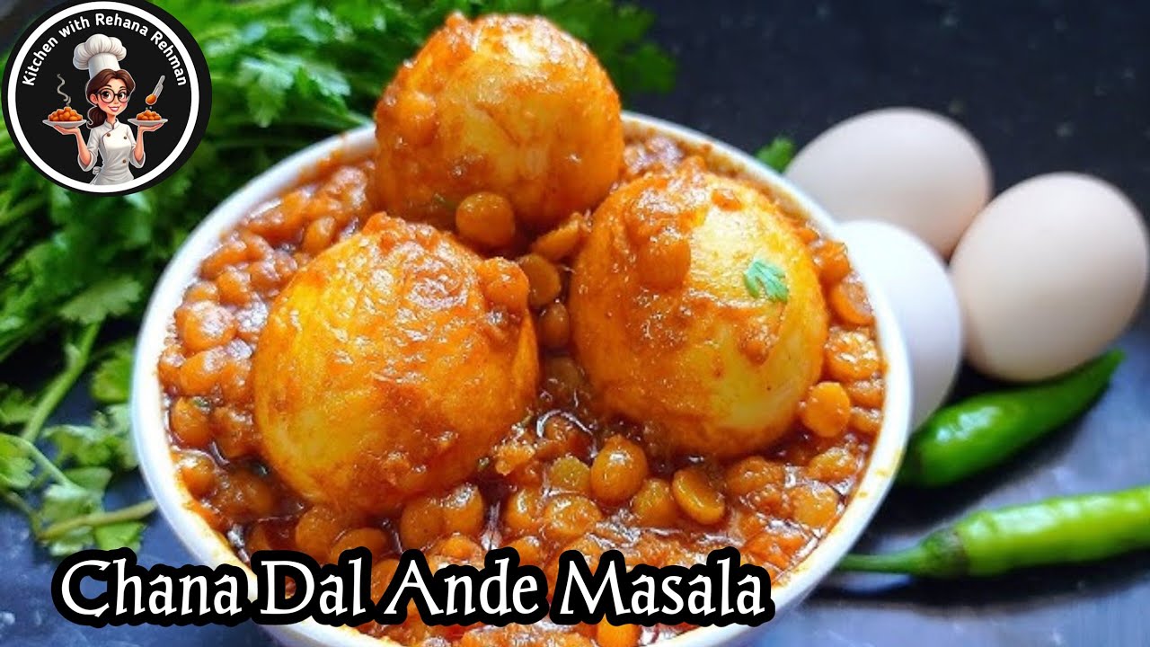 Chana Dal Ande ka salan || Chanaga pappu kodi guddu masala kura recipe ...