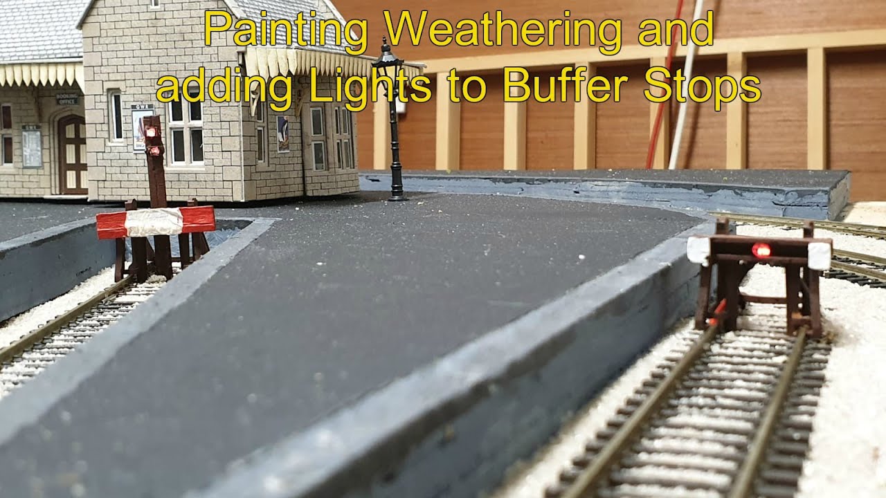 34. Painting Weathering and adding LED Lights to Buffer Stops. - YouTube
