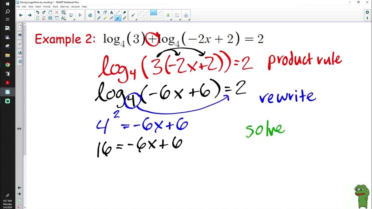 Solving Logarithm Equations Part 1 - YouTube