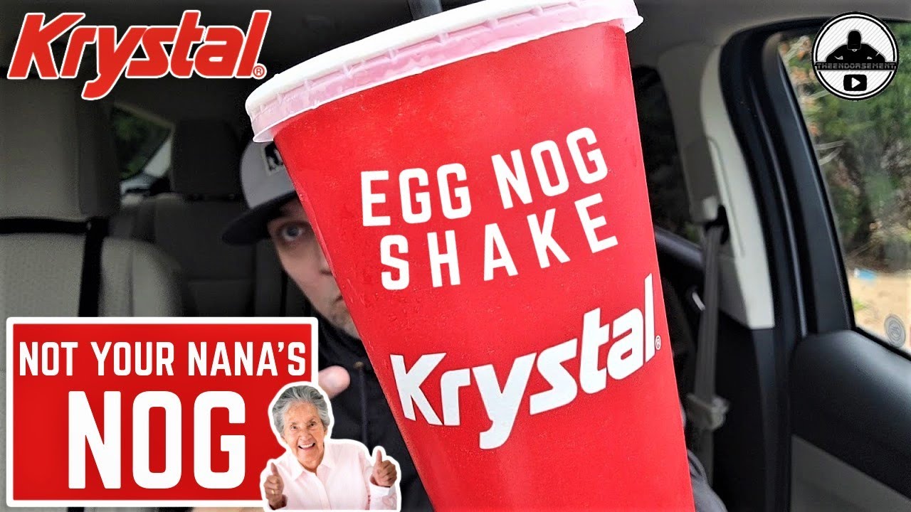 Krystal® EGG NOG MILKSHAKE Review! 🥚🥤🎄🎁 - YouTube