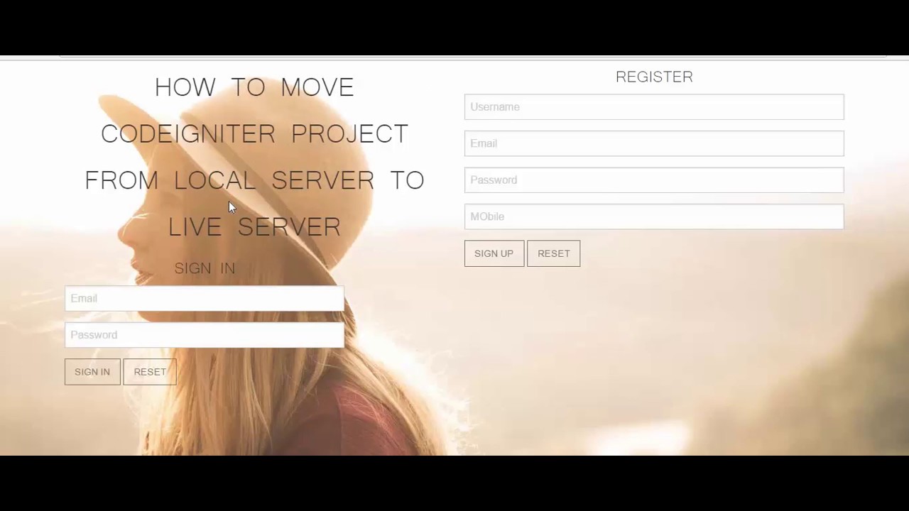 How To Move Codeigniter Project From Local Server To Liveserver Youtube