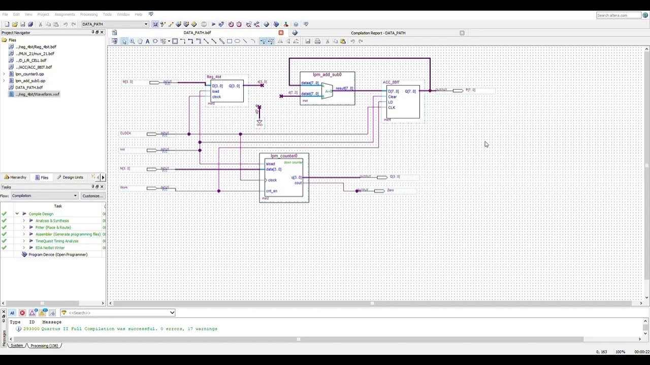 Quartus II 64 Bit C Users SUJEET KUMAR Desktop Quatrus MULT DP DATA PATH DATA PATH 2025 01 25 1 ...