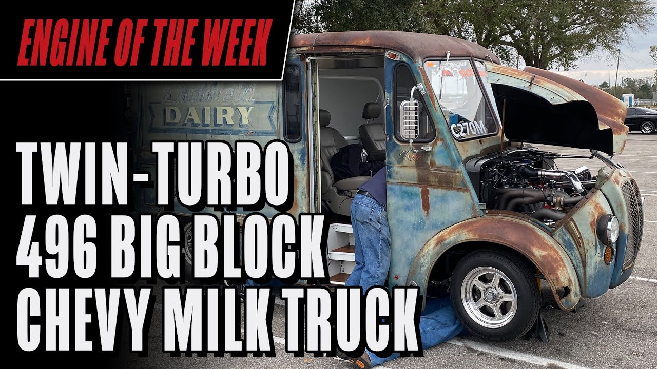 1963 Milk Truck with a Twin-Turbo 496 Big Block Chevy Engine - YouTube