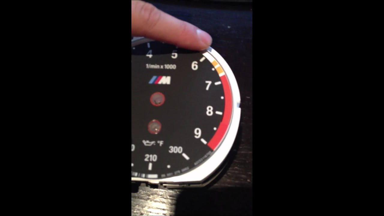 M3 tachometer redline changing - YouTube