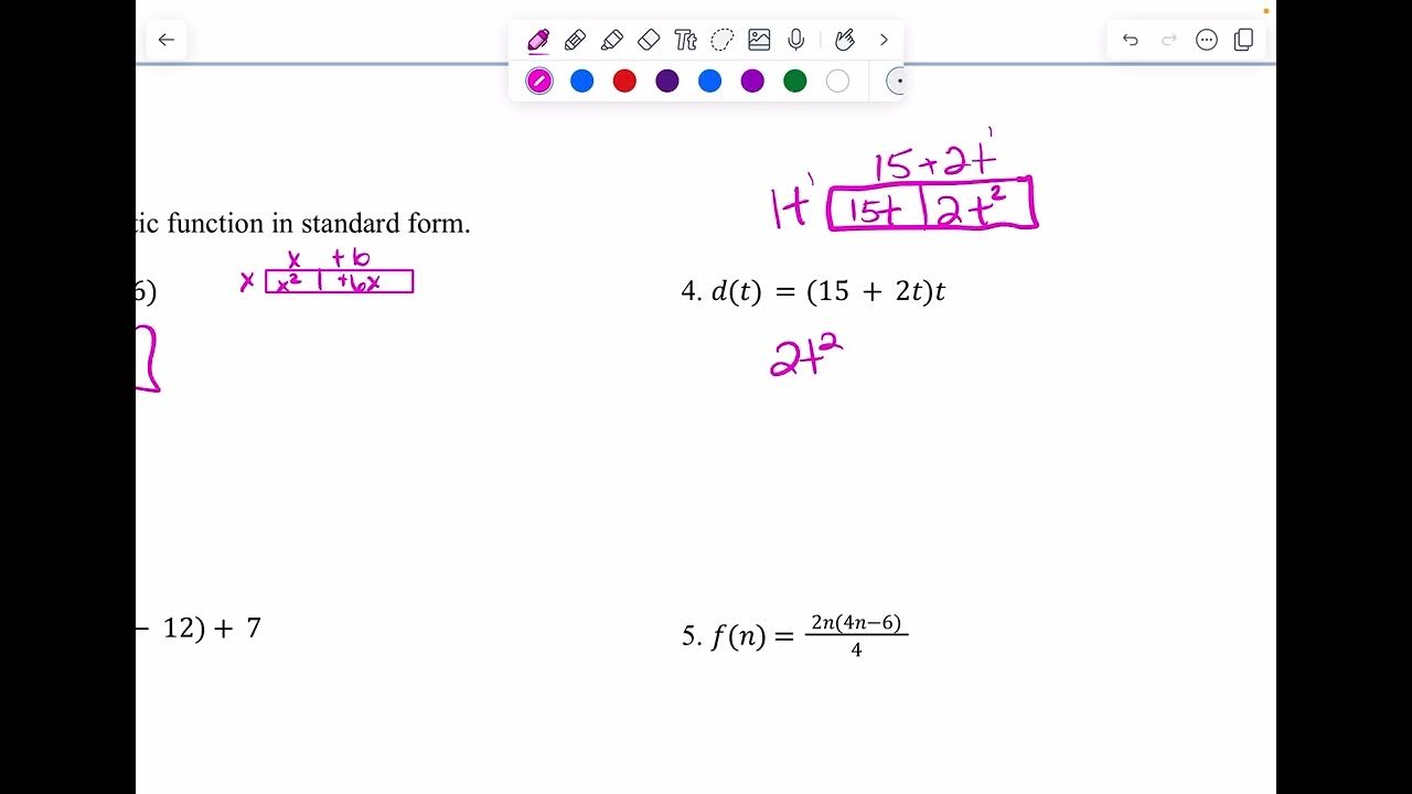 Intro to Quadratics Quiz Review Part 1 - YouTube
