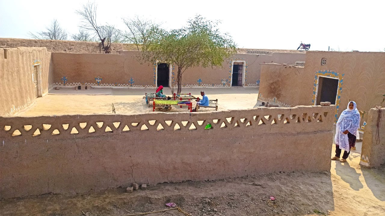 Traditional Village Mud House In Punjab Pakistan I Most Beautiful Mud ...