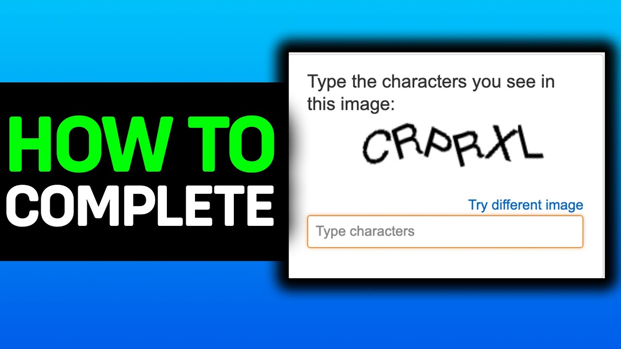 Amazon Type The Characters You See In This Image - YouTube