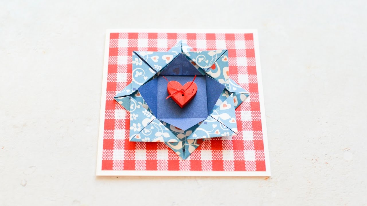How to Make - Origami Greeting Card Valentine's Day Heart - Step by ...
