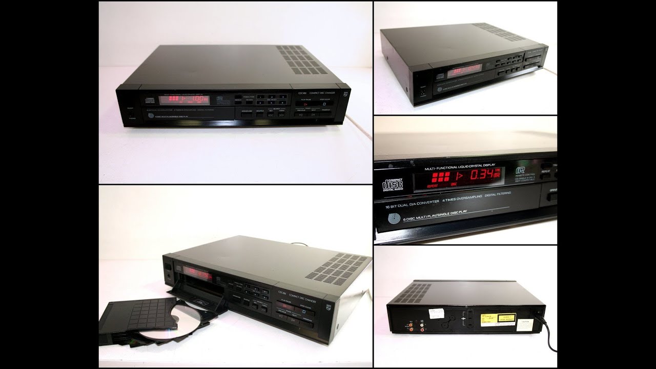 PHILIPS CDC486 6 Disc CD Changer Player (Made in Belgium) - YouTube