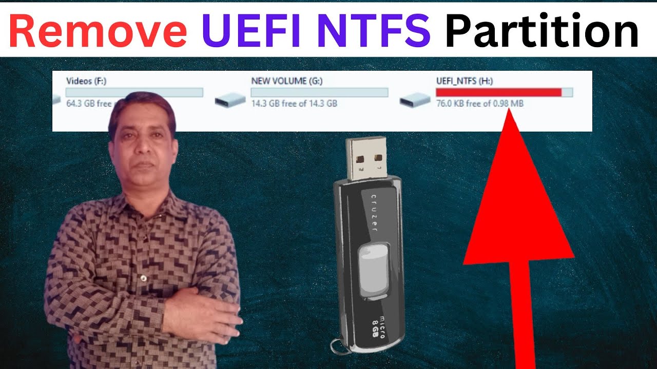 Usb Pendrive Se Uefi Ntfs Drive Kaise Remove Kare Delete Uefi Ntfs Partition From Pendrive