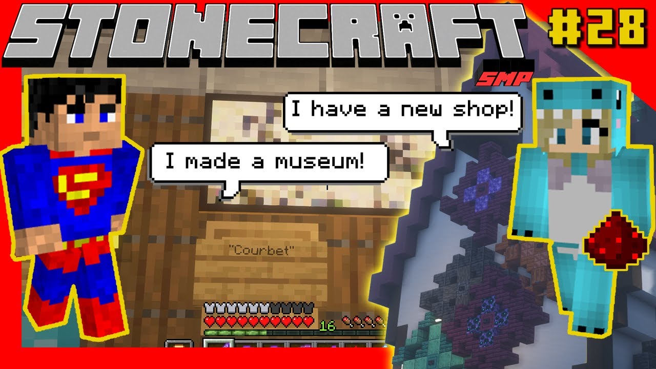 Slime block LAUNCHER 🚀 for Soup's Shop | Sunny's Block Museum 🤓 | Stonecraft SMP Minecraft 1.19. ...