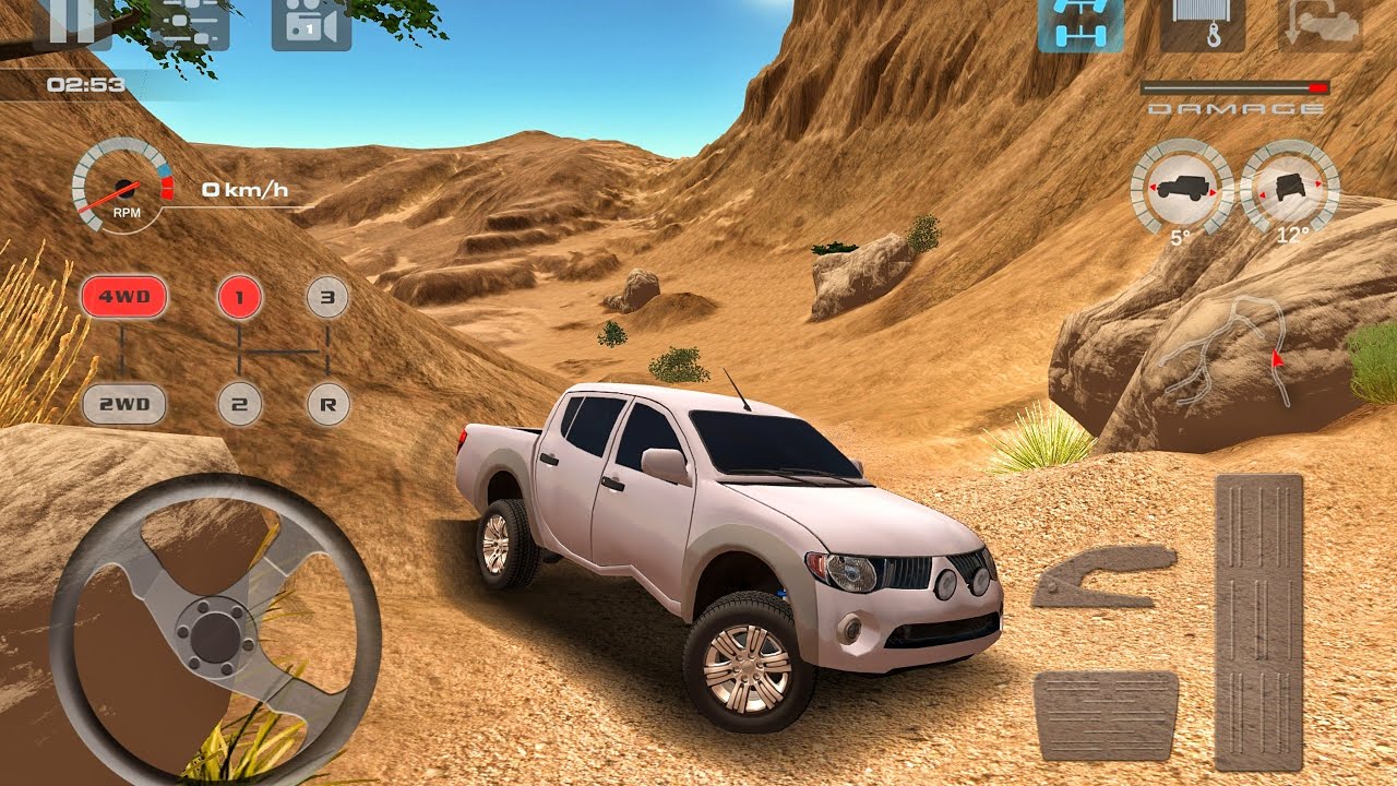 4x4 Pick-up I4 Engine Offroad Driving 3D - Offroad Drive Dessert - Car ...