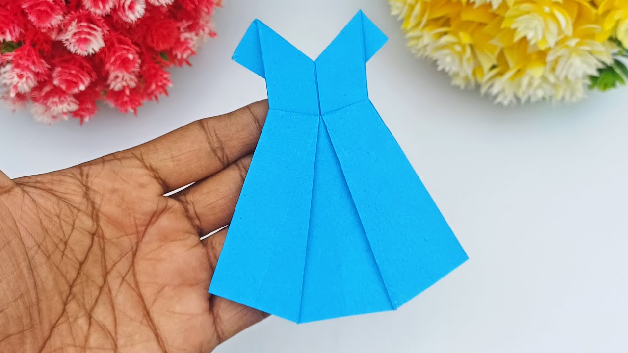 Paper Things Easy: How to Make Paper Dress Step by Step | Origami Dress ...