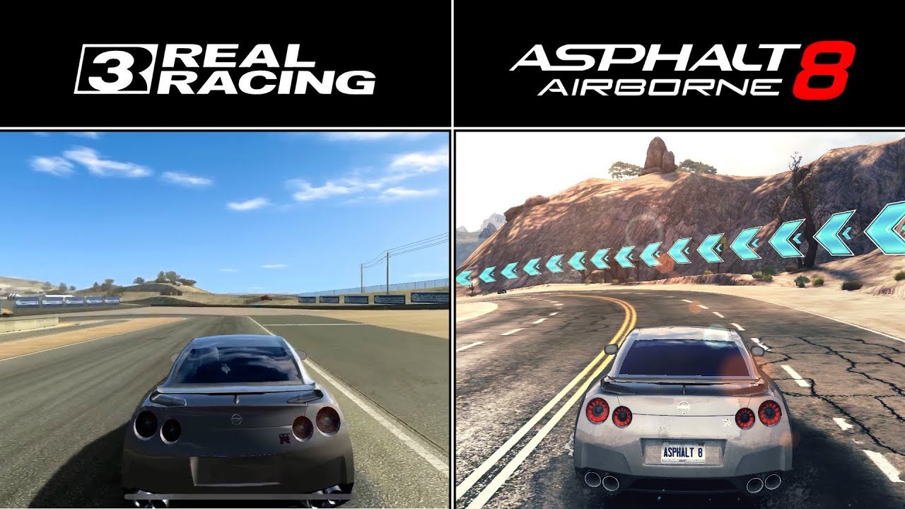Asphalt 8 VS Real Racing 3 - Graphics and Sound Comparison - YouTube