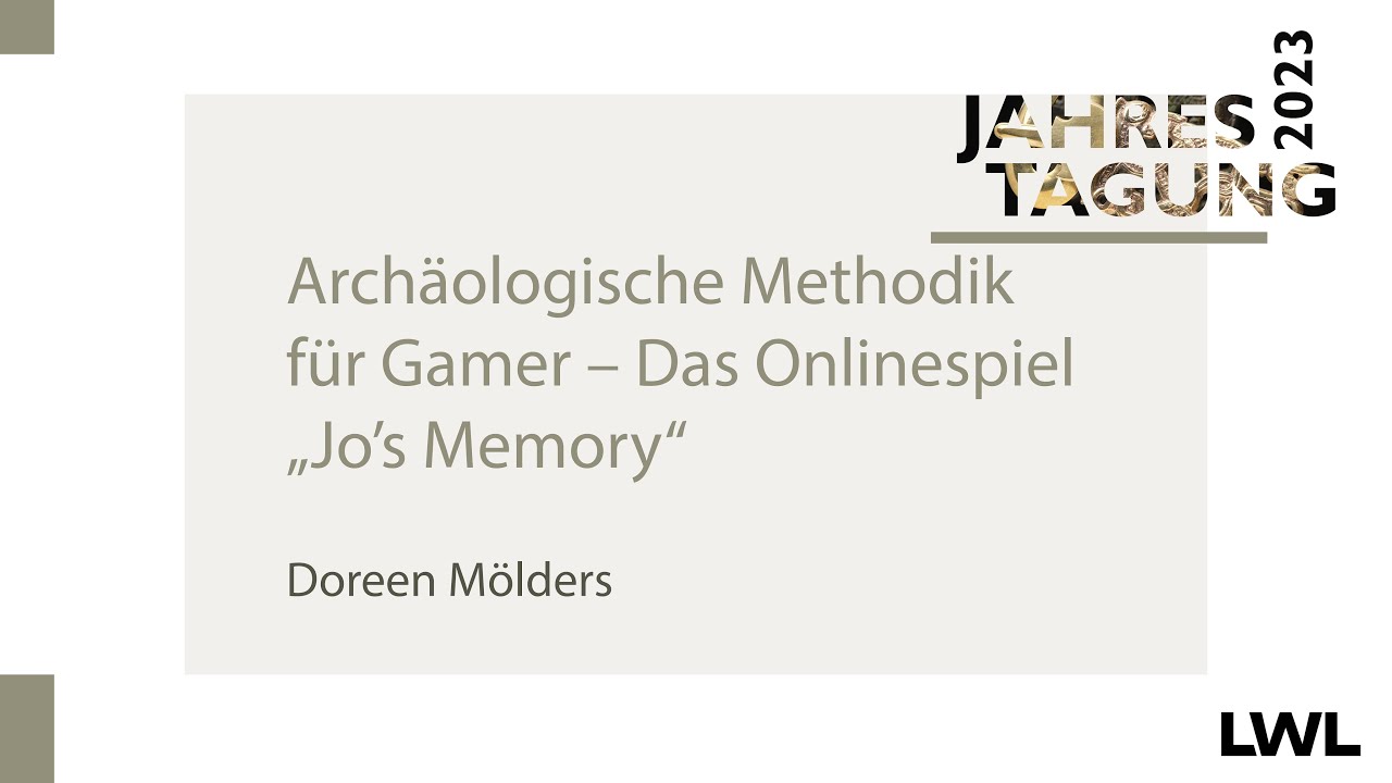 Archäologische Methodik für Gamer – Das Onlinespiel "Jo's Memory" - YouTube