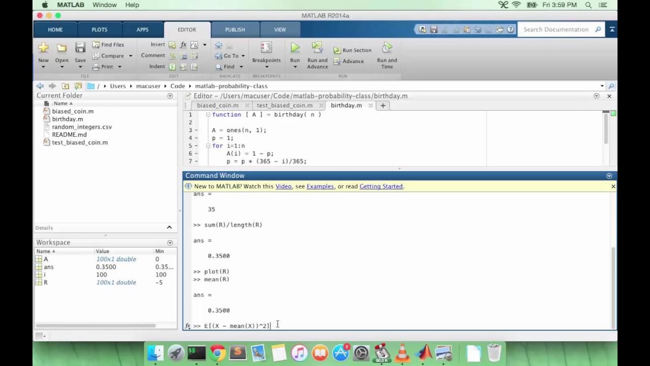 Learn MATLAB Episode #27: Mean and Variance - YouTube