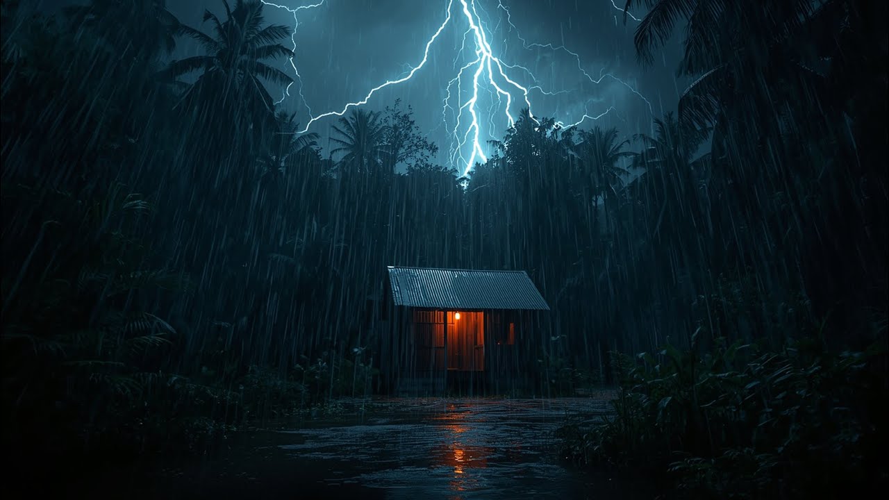 Epic Thunderstorm Sounds with Heavy Rain at Midnight – Defeat Insomnia ...