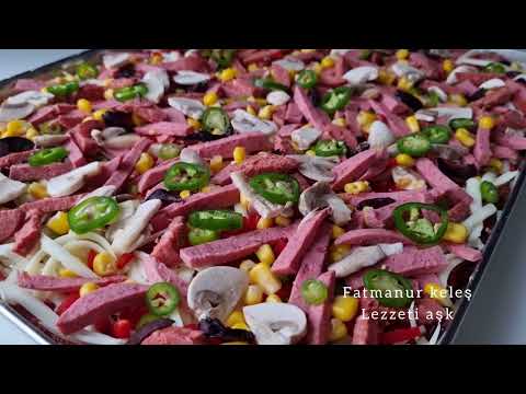 BU PİZZA HAMURU TEK KELİMEYLE MUHTEŞEM OLUYOR👌BÜYÜK ÖLÇÜ EN LEZZETLİ PİZZA😍