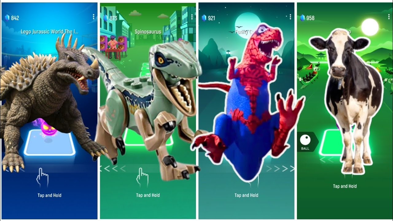 🦖 Anguirus 🆚 Lego Jurassic World 🆚 T-Rex Spiderman 🆚 The Cow 🐄 | Coffin ...
