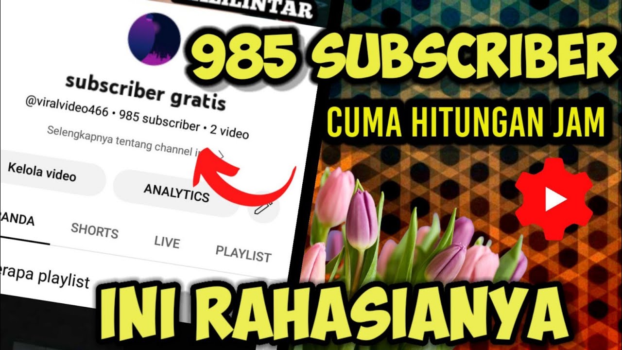 cuma hitungan jam aja !! cara cepat menambah subscriber youtube gratis ...