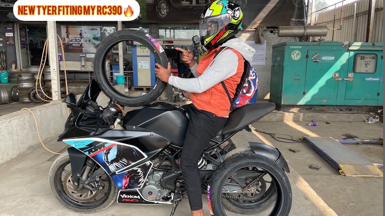 Upgrading tyres on my KTM RC390 || Apollo alpha h1 BEST Tyres for RC ...