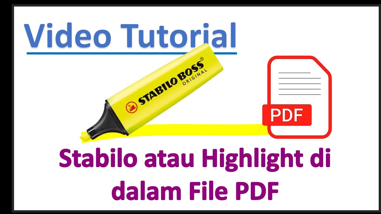 Cara Memberi Stabilo atau Highlight dalam File PDF tanpa instal ...