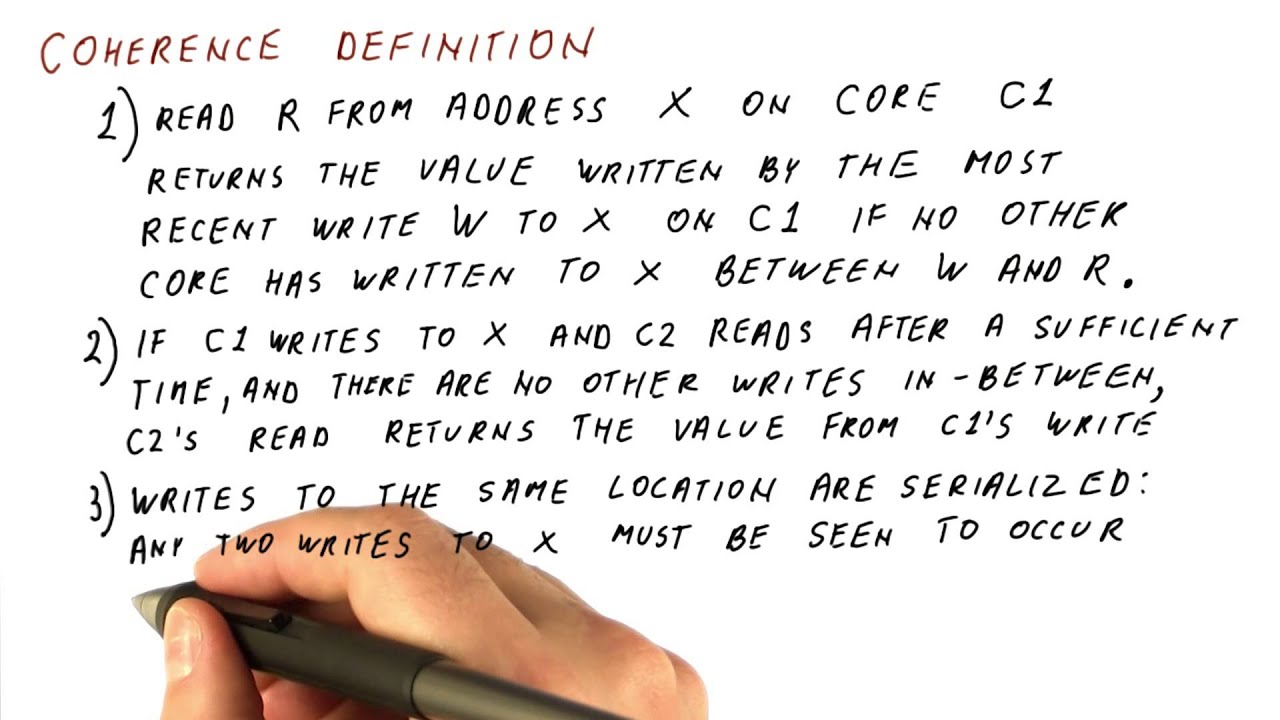 Coherence Definition - Georgia Tech - HPCA: Part 5 - YouTube