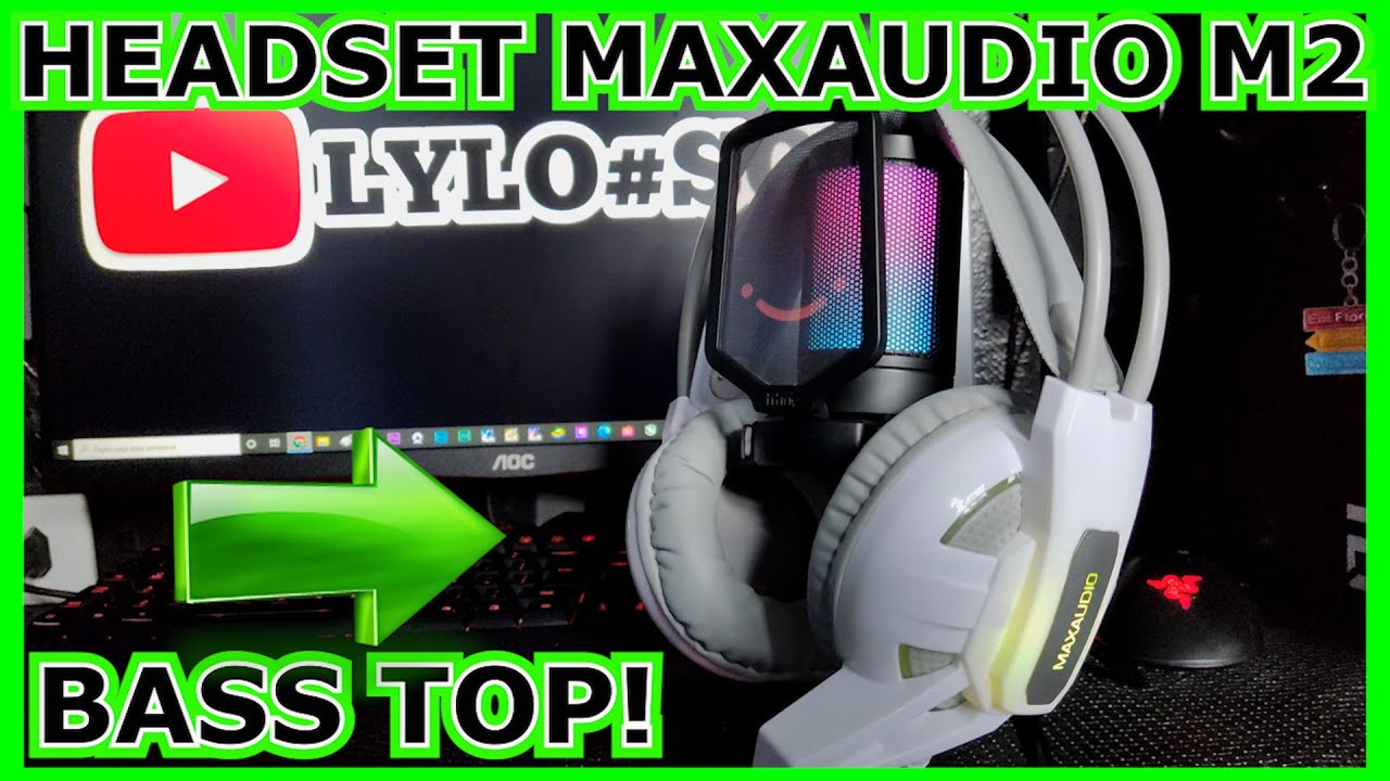 HEADSET GAMER MAXAUDIO M2 FONE COM SUPER GRAVE - MICROFONE EMBUTIDO LED ...