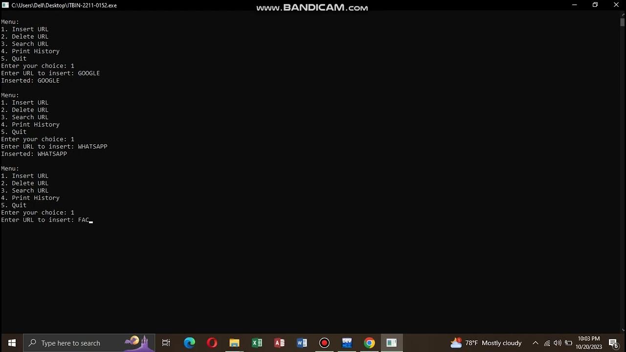 Storing history information in web browser in c programming - YouTube