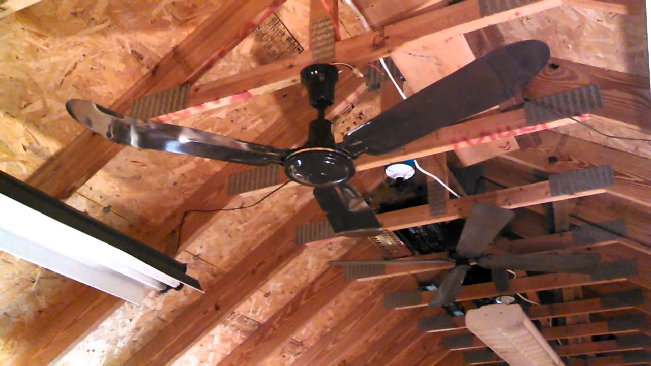 Envirofan Silver Line Industrial Ceiling Fan model 60F-9 c.2013 - YouTube