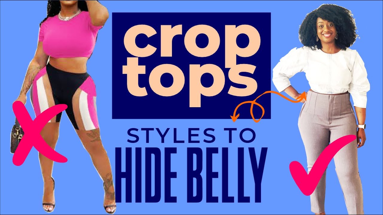 Style a crop top WITHOUT showing your TUMMY| Pear shaped body - YouTube