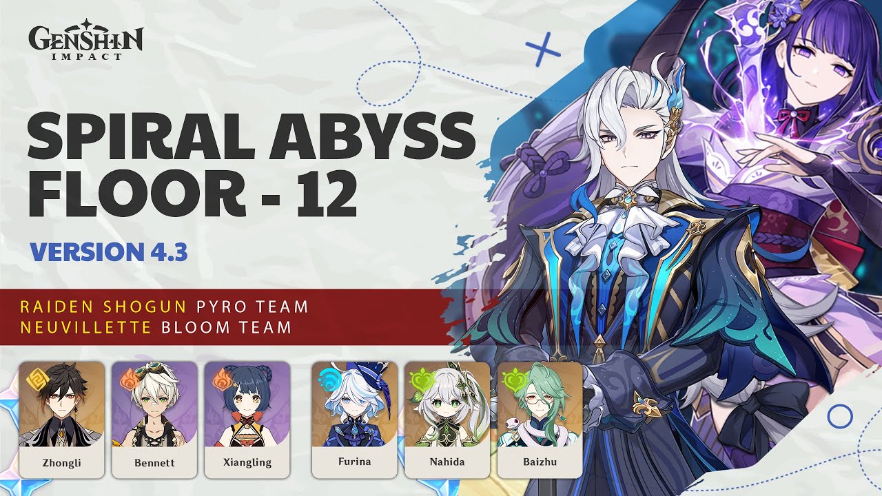 Spiral Abyss Floor 12 Version 4.3 - Raiden Shogun Pyro Team ...