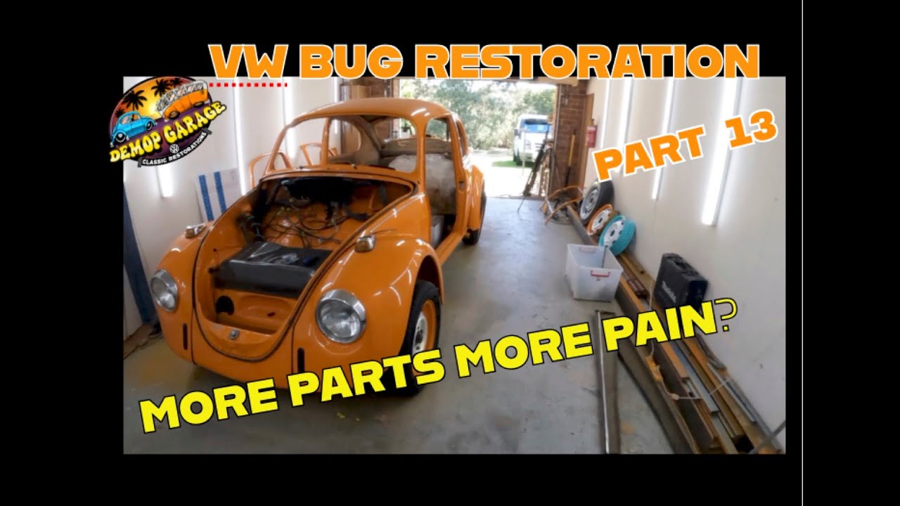 VW beetle restoration // 1970 bug gets new parts installed. # ...