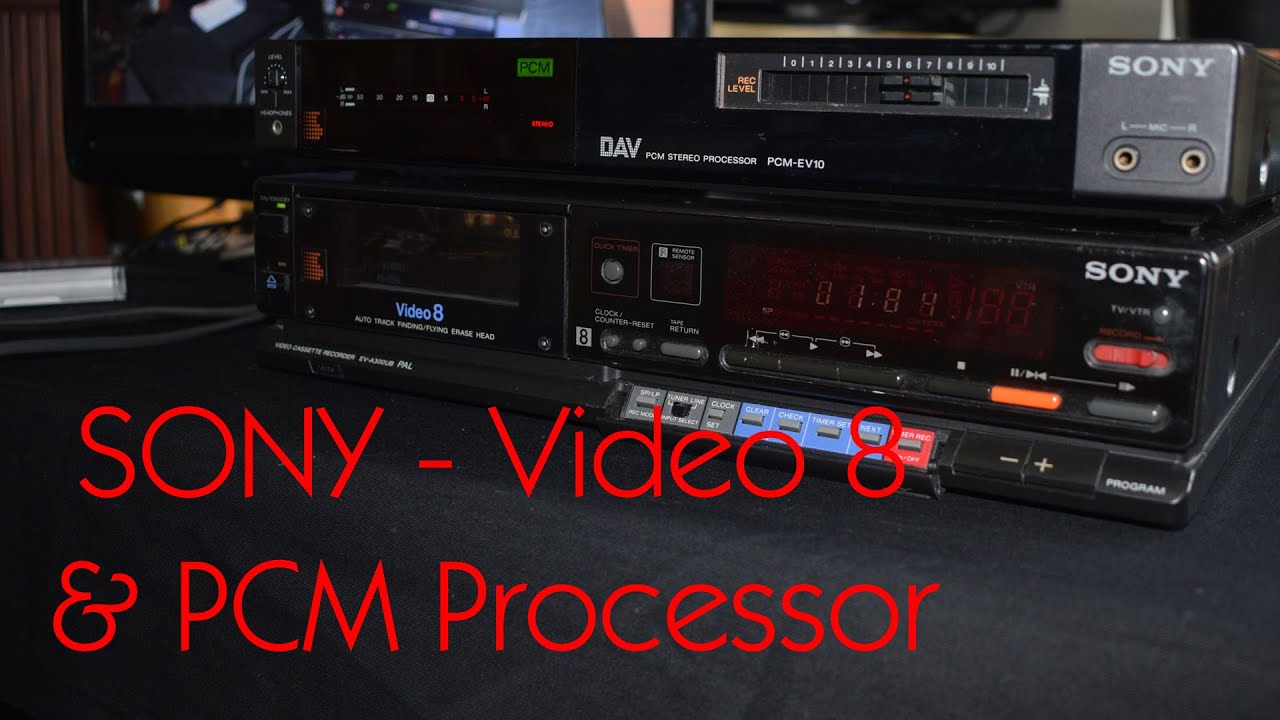 SONY PCM-EV10 with EVA-300UB Video 8 Deck Very rare PCM Stereo adaptor ...