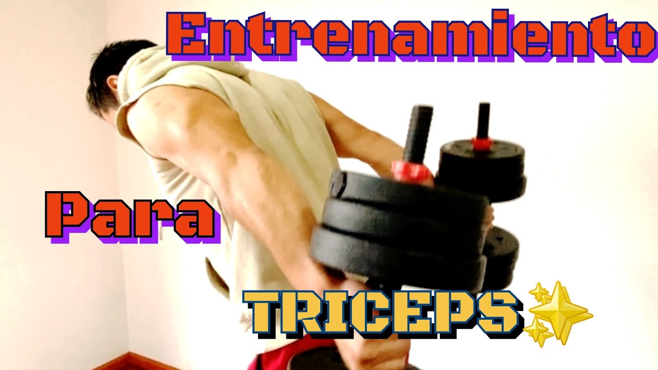 Entrenamiento de TRICEPS (CON MANCUERNAS)💪tonifica tus brazos👈👈 - YouTube