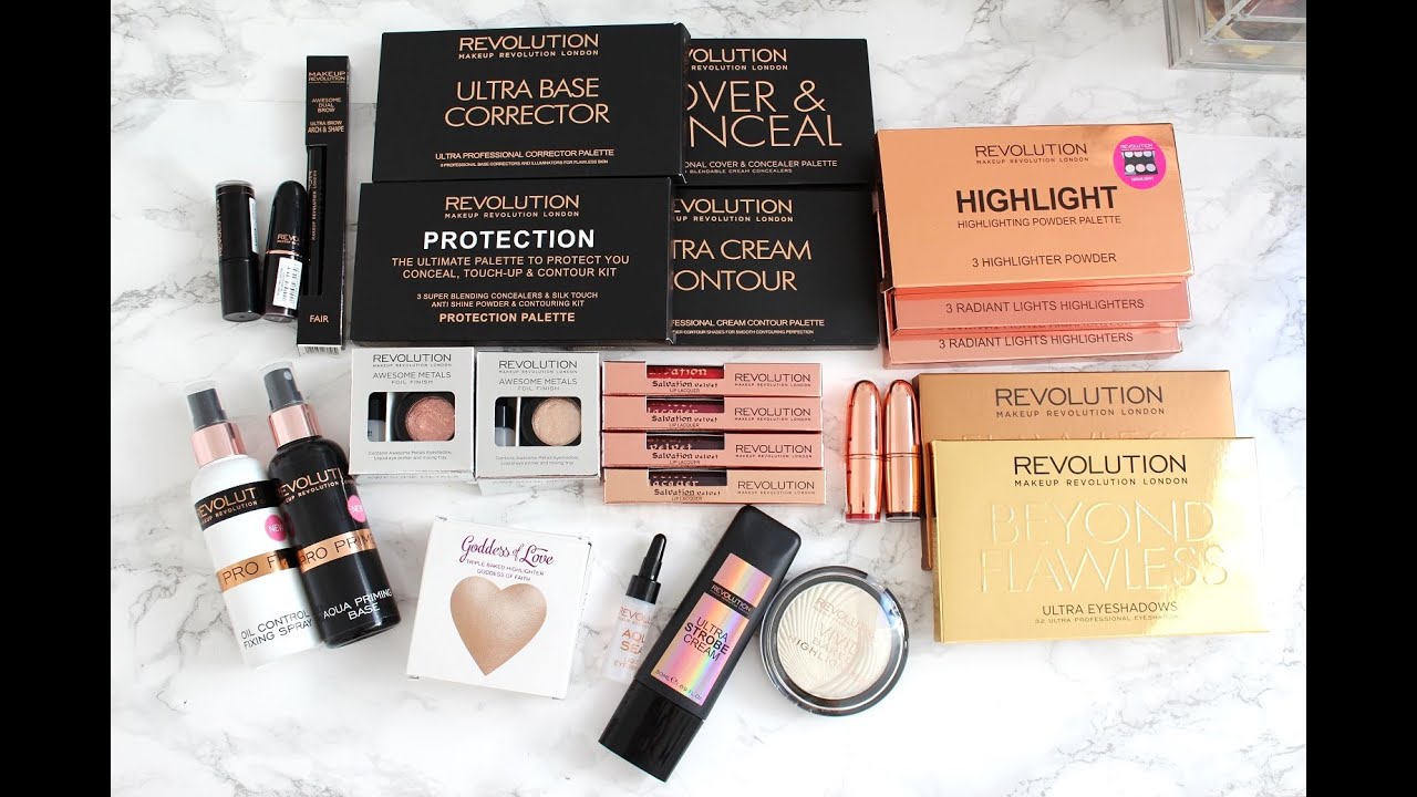 Stor Smink haul 🎉🎁 Makeup dupe haul ⭐️ Makeup Revolution - YouTube