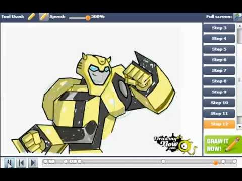 How To Draw Bumblebee Autobot From Transformers - YouTube