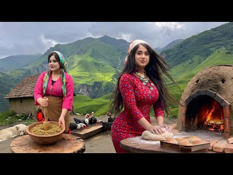 Nomadic Life in IRAN | Traditional Bread Baking and the Routine of Rural Girls